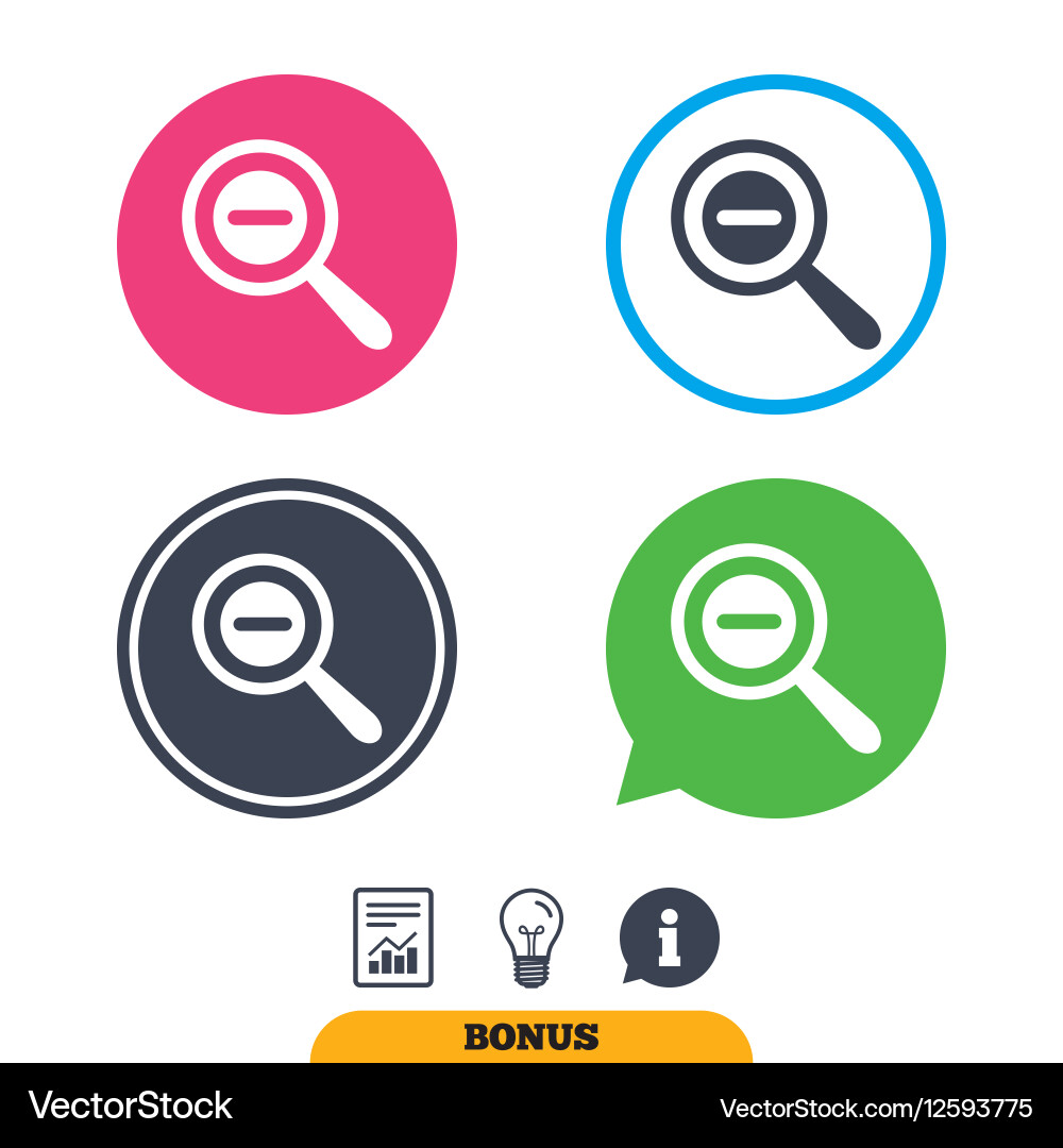 Magnifier glass sign icon zoom tool navigation Vector Image
