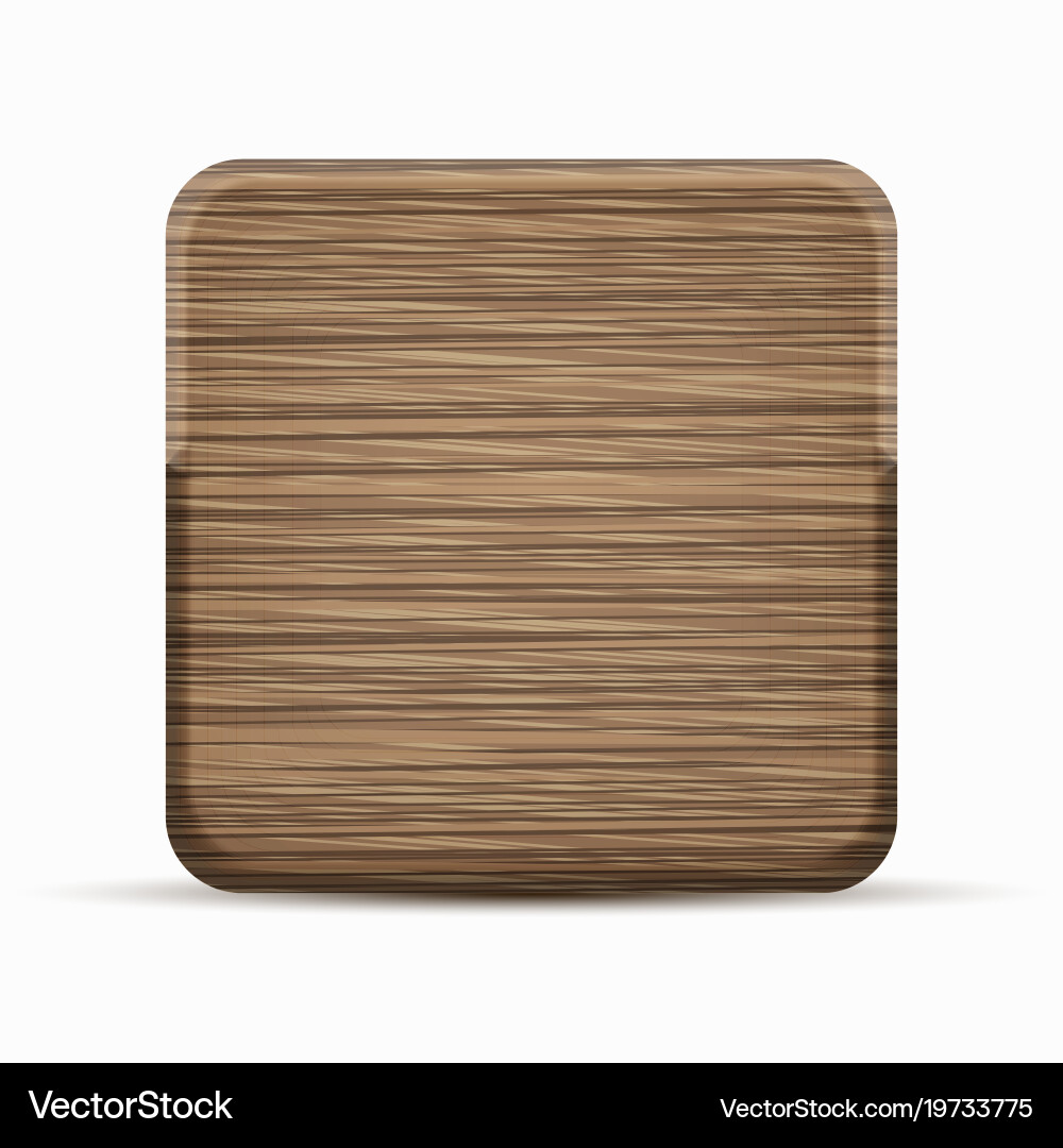 Modern wooden icon on white background Royalty Free Vector
