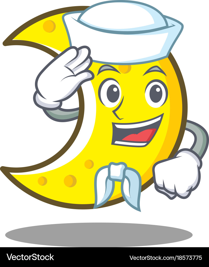 Sailor crescent moon character cartoon Royalty Free Vector