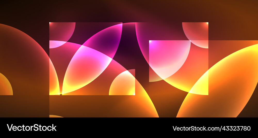 Abstract background with neon glowing light Vector Image