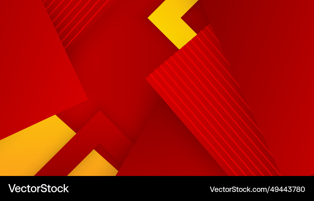 Abstract red orange yellow geometric shapes Vector Image