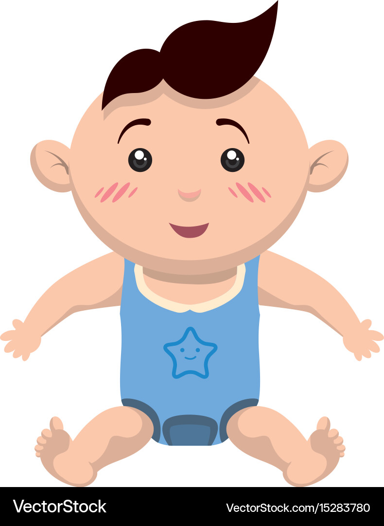 Cute baby cartoon Royalty Free Vector Image - VectorStock