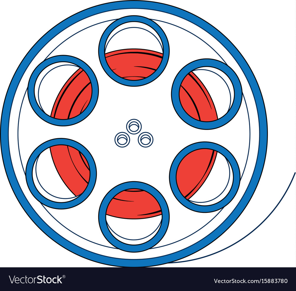 Film stripe reel on movie cinema negative Vector Image
