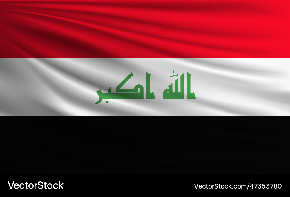 Flag of iraq Royalty Free Vector Image - VectorStock