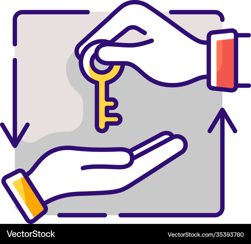 Leasing rgb color icon Royalty Free Vector Image