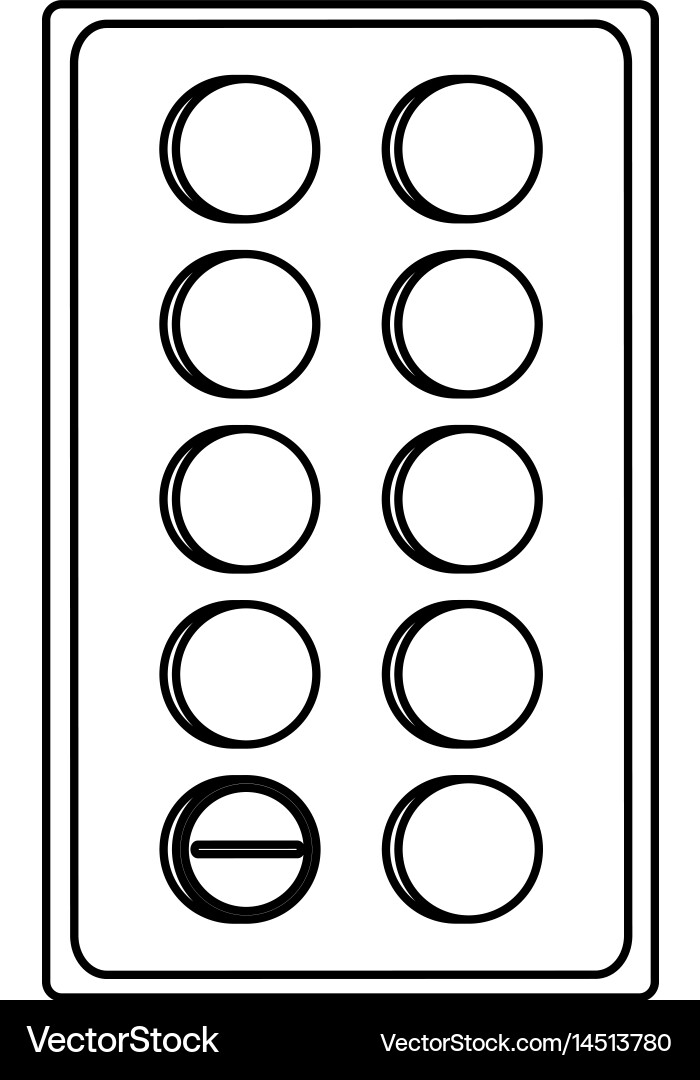 Medication tablets healthcare icon image Vector Image