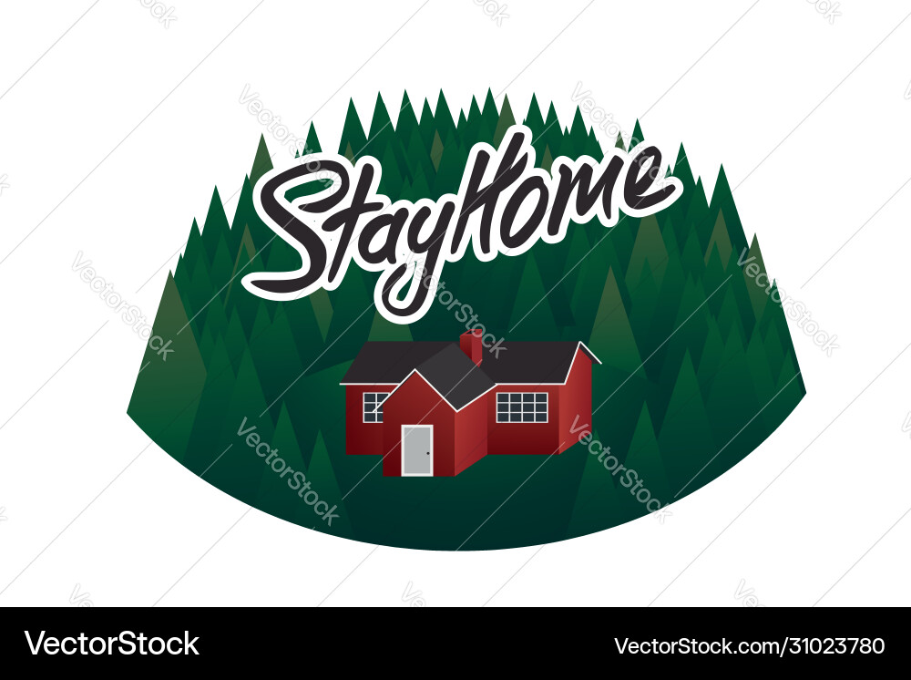Stay home isolation at to prevent Royalty Free Vector Image