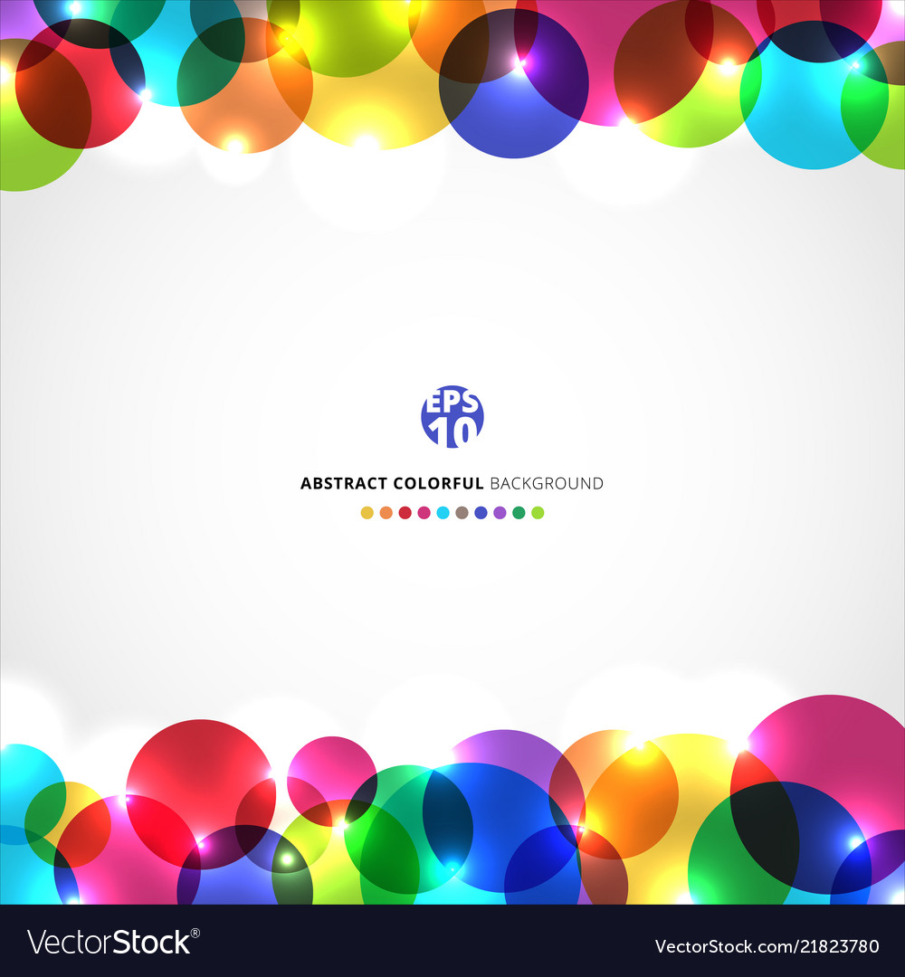 Template abstract header colorful circles Vector Image