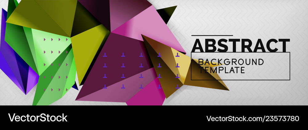 Triangles background techno template Royalty Free Vector