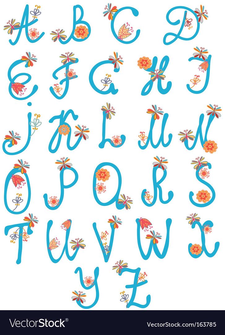 Alphabet set Royalty Free Vector Image - VectorStock