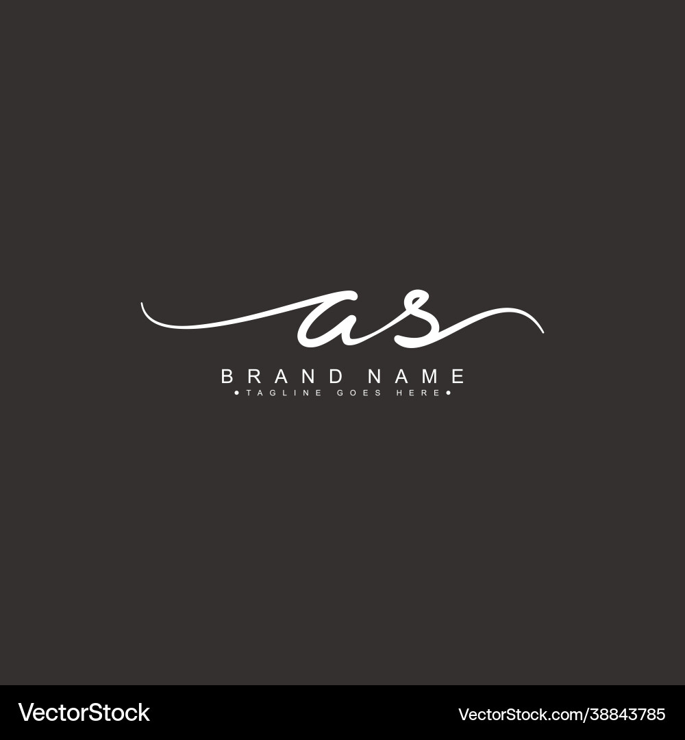 Initial letter as logo - hand drawn signature logo