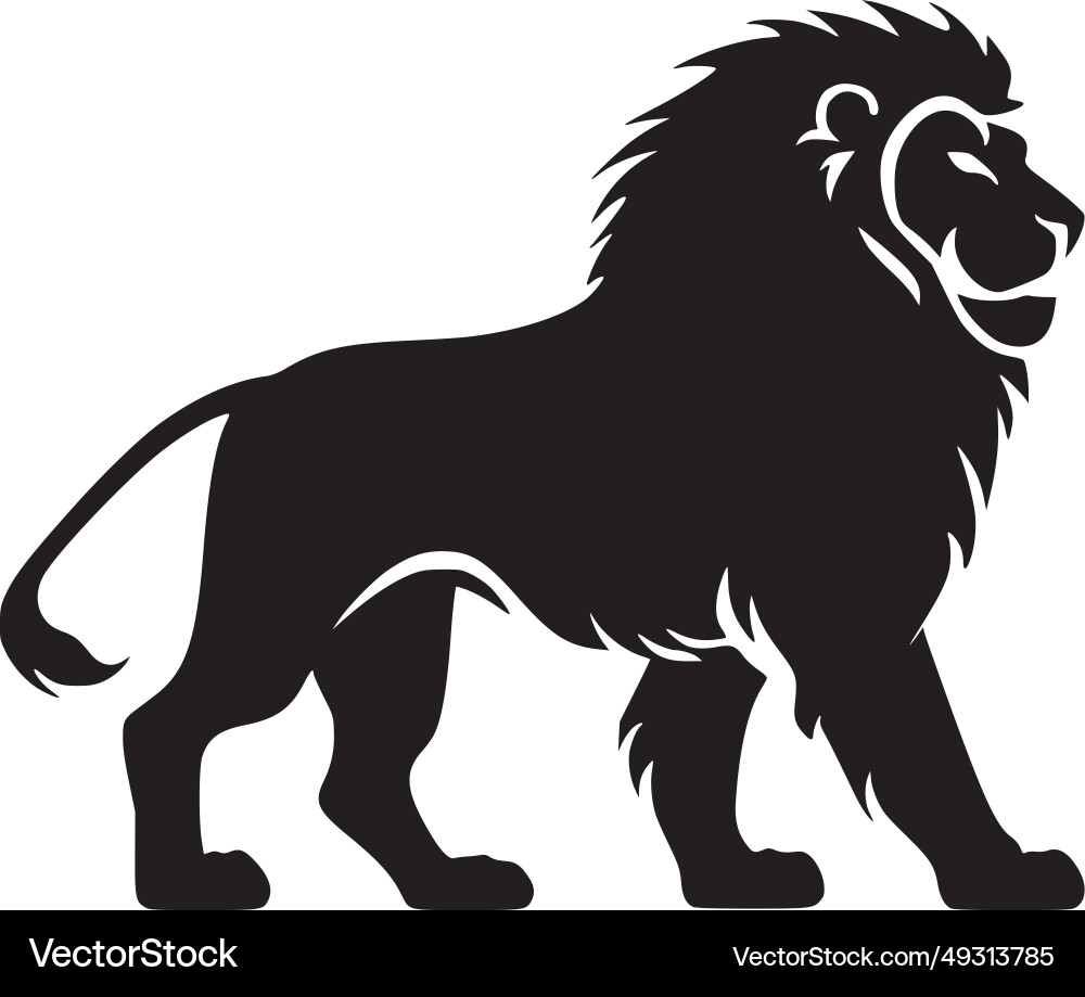 Lion - minimalist and simple silhouette Royalty Free Vector