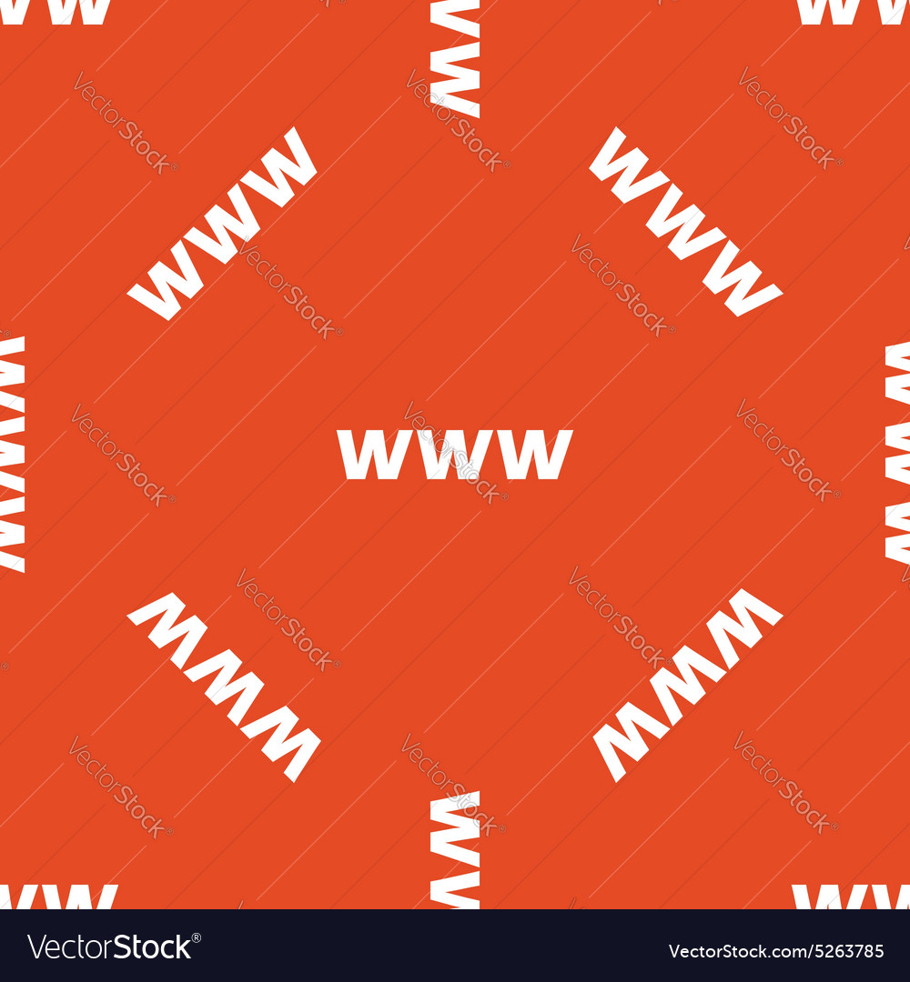 Orange www pattern Royalty Free Vector Image - VectorStock