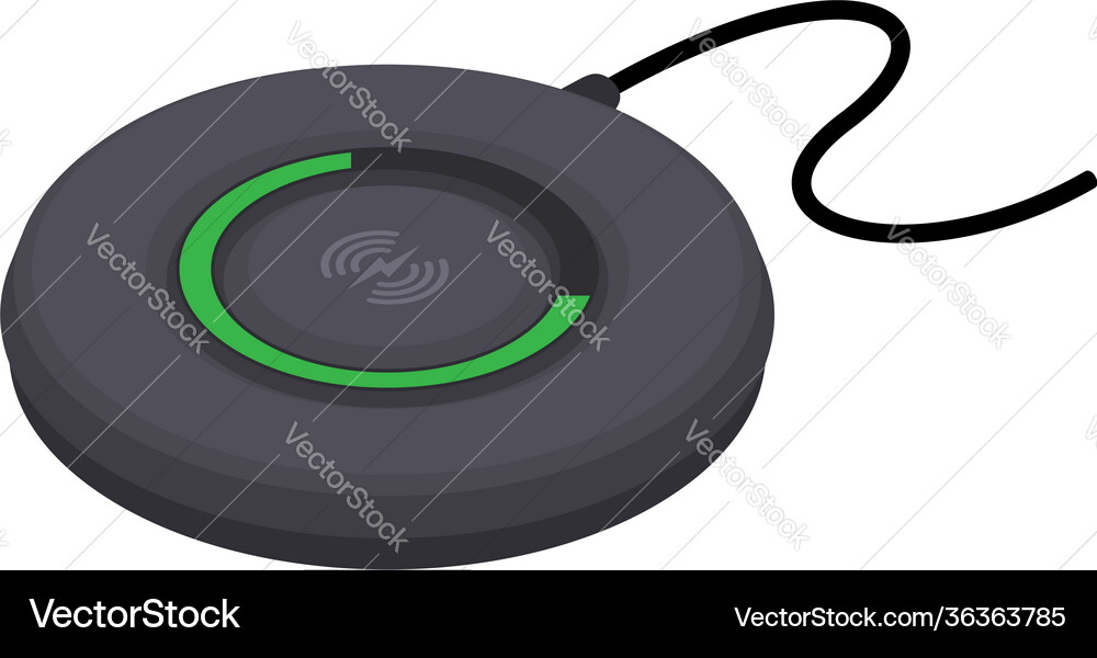 Pad wireless charger icon isometric style Vector Image