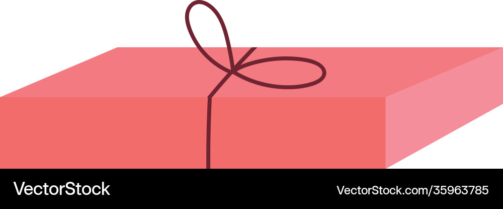 Pink gift box surprise party icon white background
