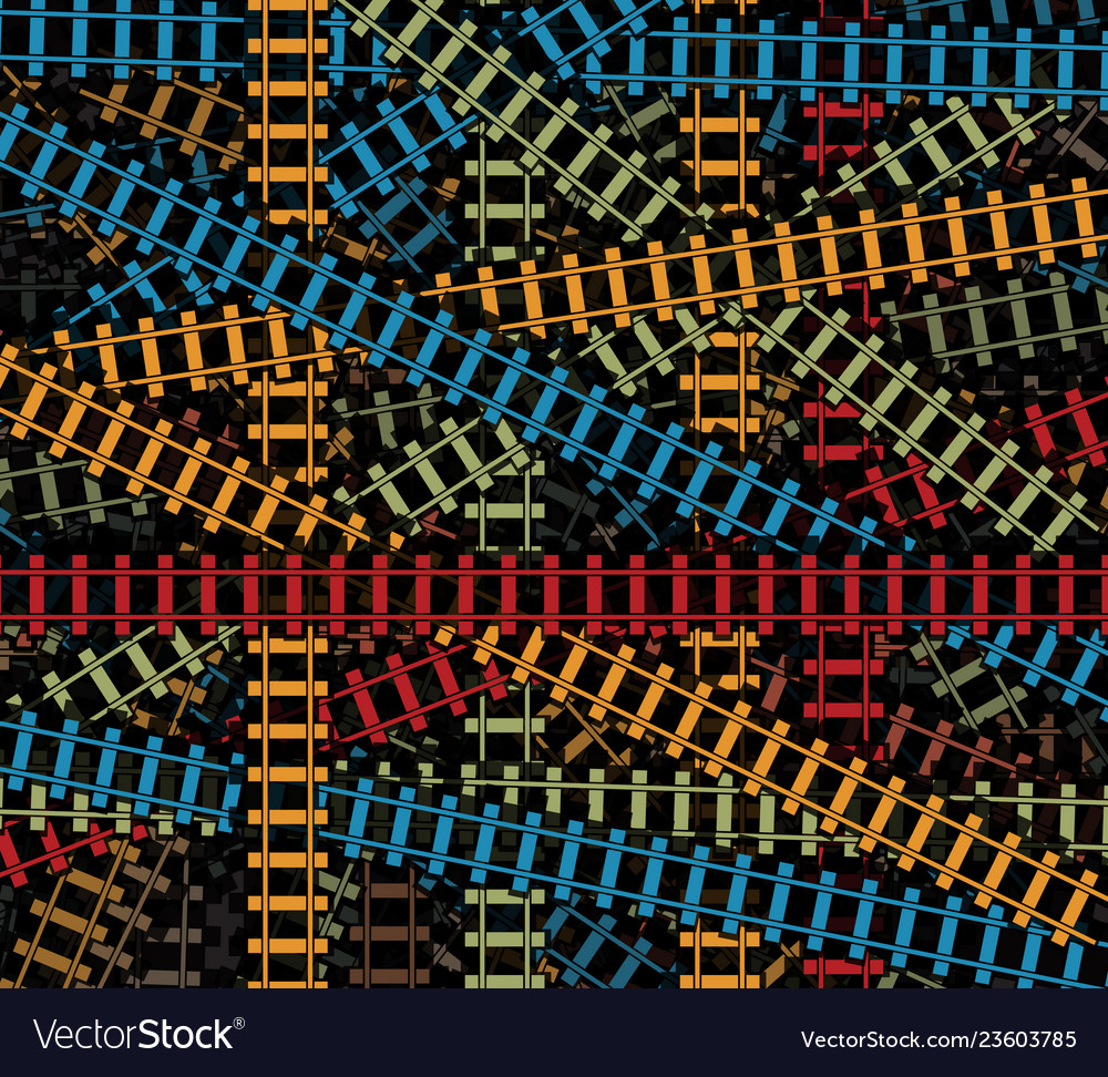 Railroad texture intersected Royalty Free Vector Image