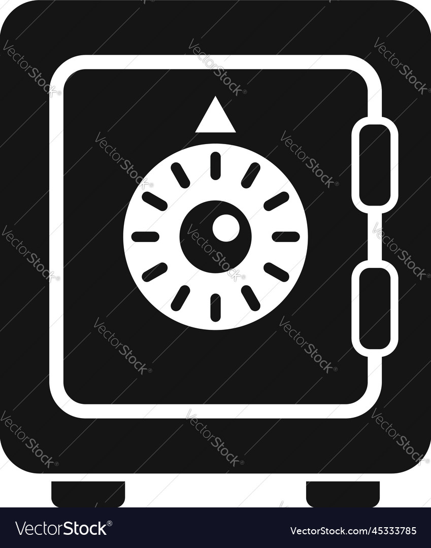 Secured safe icon simple lock code Royalty Free Vector Image