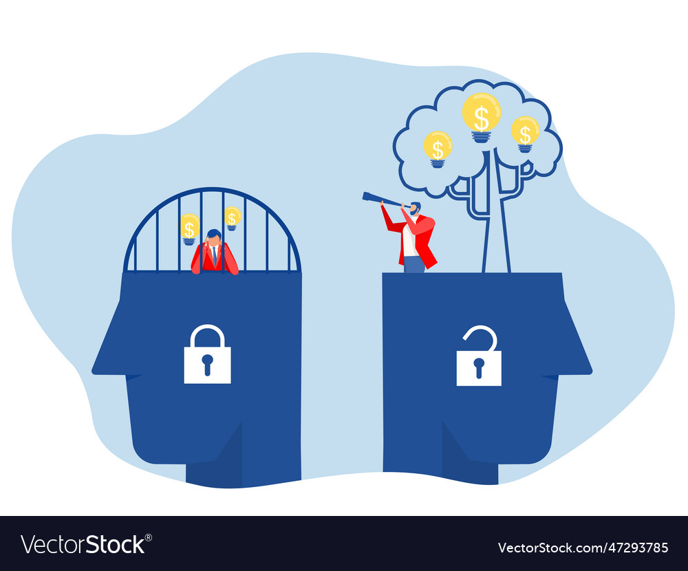 Thinking different business people between growth Vector Image Thinking different business people between growth Vector Image