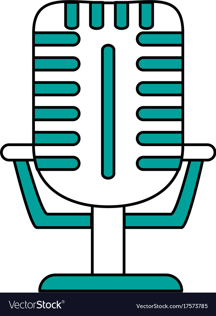 Vintage radio microphone Royalty Free Vector Image