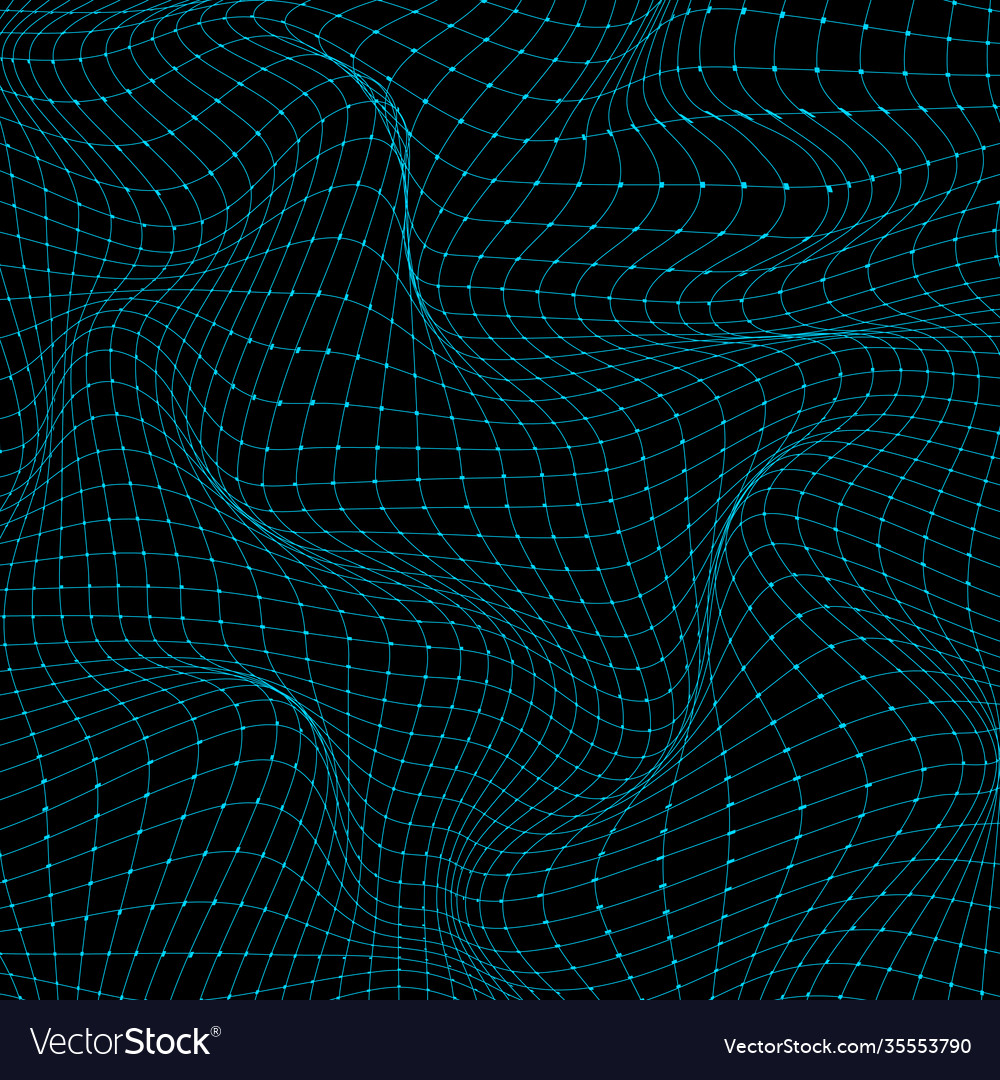 Abstract 3d science technology concept blue grid Vector Image