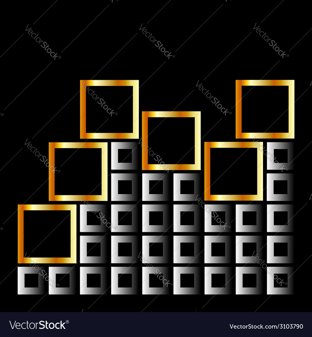 Abstract composition with squares Royalty Free Vector Image