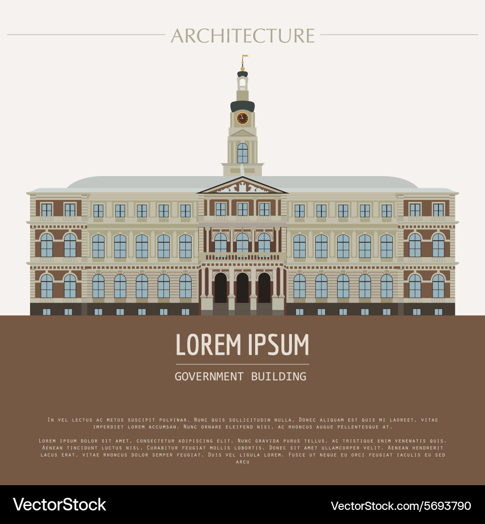 Cityscape graphic template Modern city Royalty Free Vector