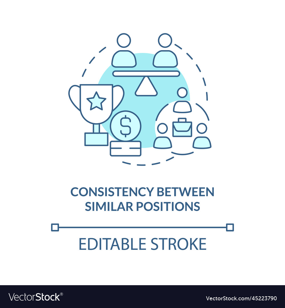 Consistency between similar positions turquoise Vector Image Consistency between similar positions turquoise Vector Image