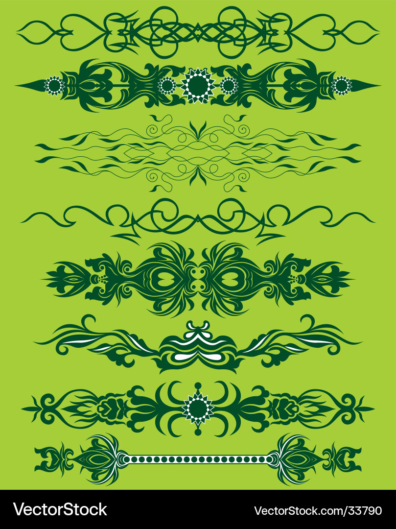 Floral pattern bands Royalty Free Vector Image