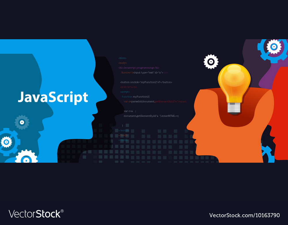 Java Script Programming Language Code Software Vector Image