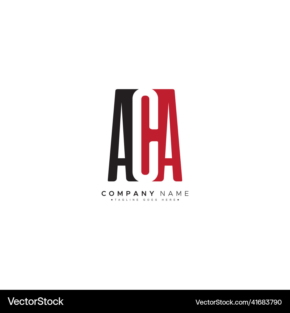 Minimal business logo for alphabet aca Royalty Free Vector