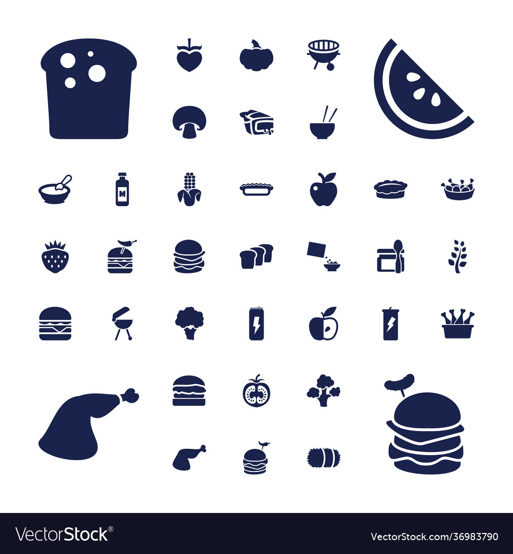 Nutrition icons Royalty Free Vector Image - VectorStock