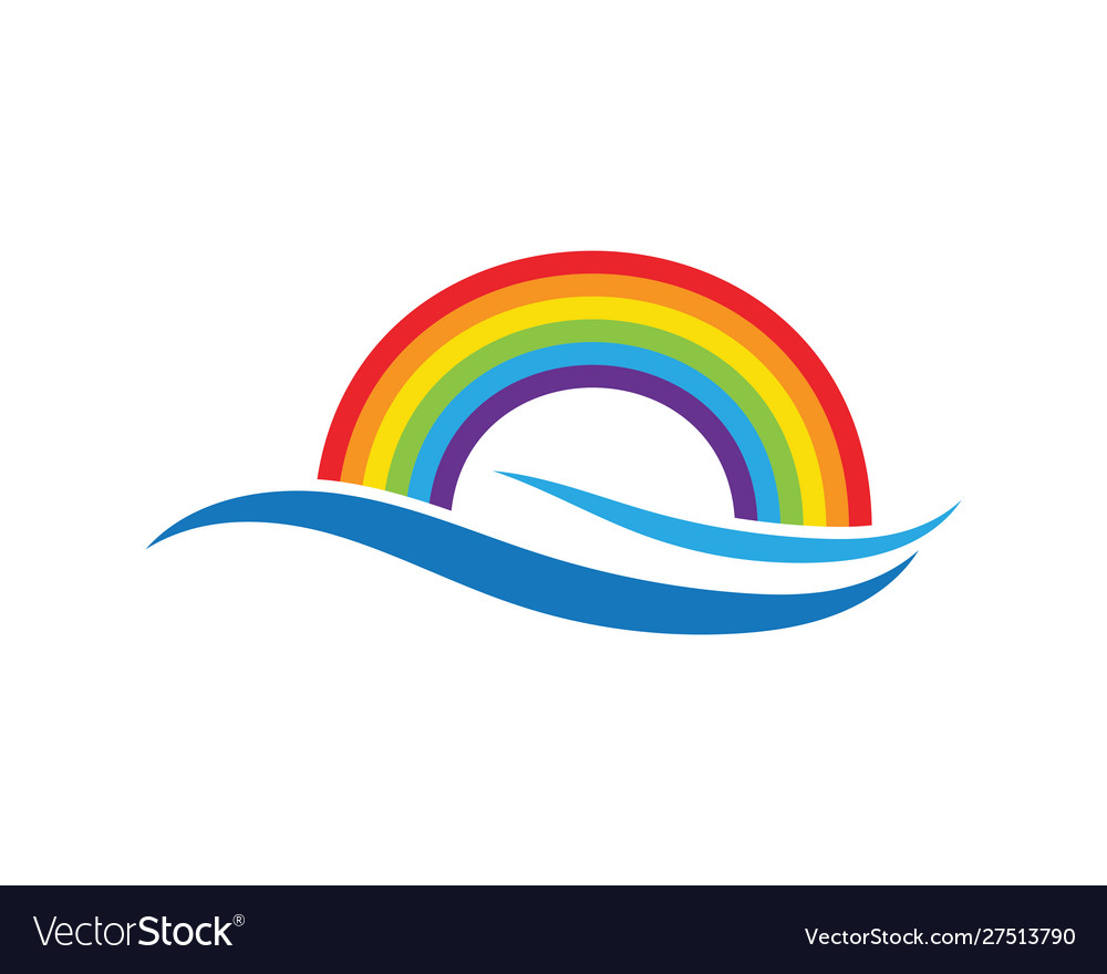 Rainbow icon template Royalty Free Vector Image