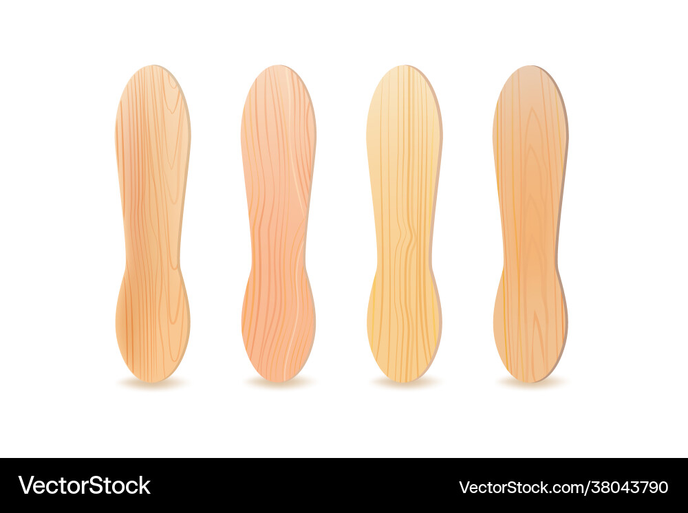Realistic 3d wooden or plastic sticks Royalty Free Vector