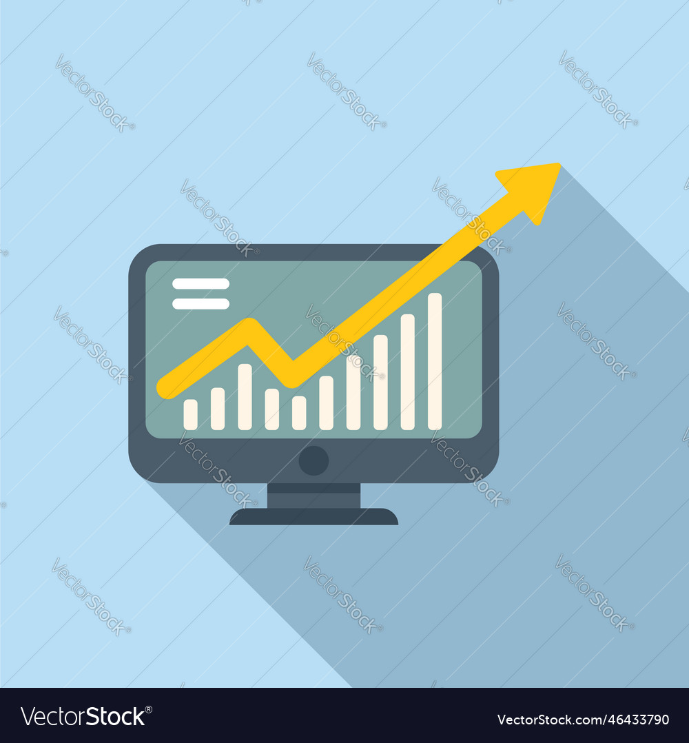 Report icon flat computer data Royalty Free Vector Image Report icon flat computer data Royalty Free Vector Image