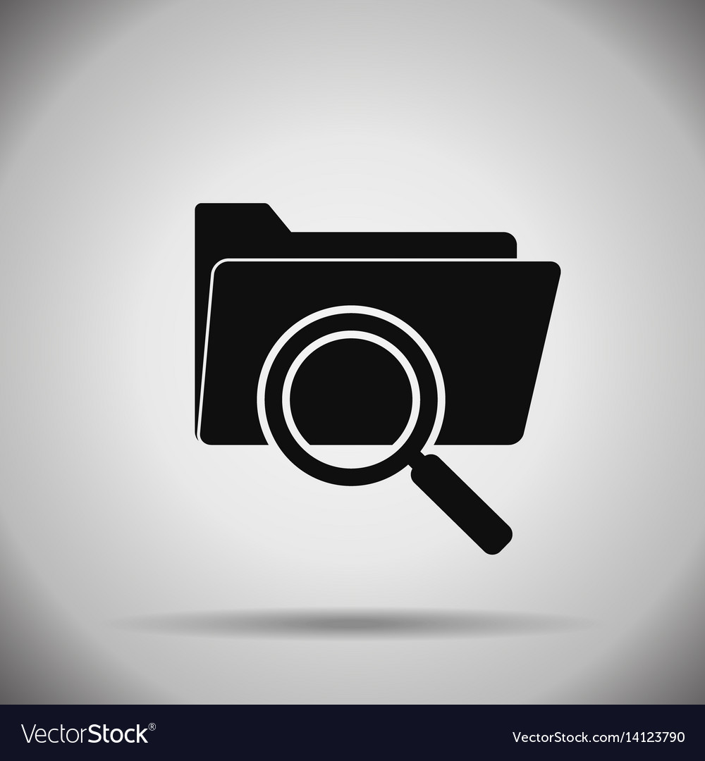 Search folder icon Royalty Free Vector Image - VectorStock