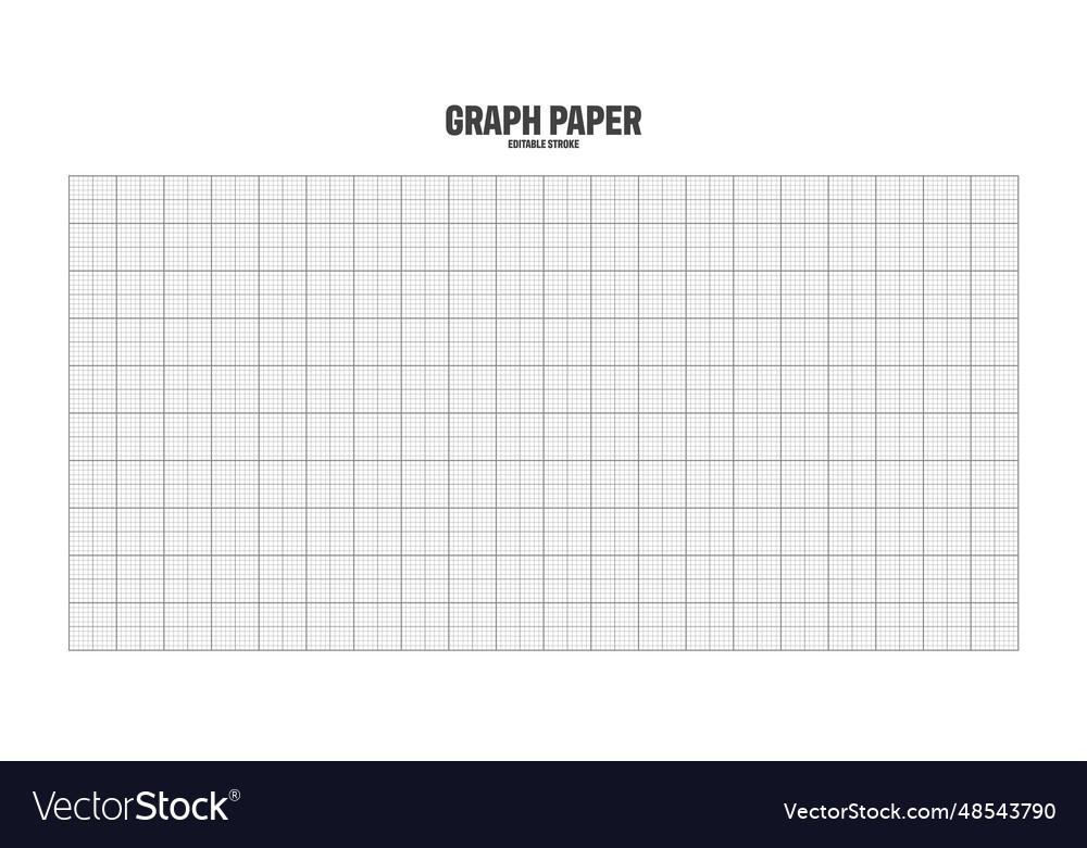 Sheet of graph paper with grid millimeter Vector Image