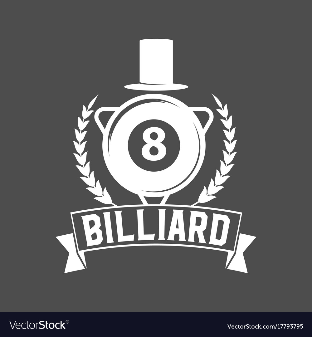 Billiards emblems labels and designed elements Vector Image