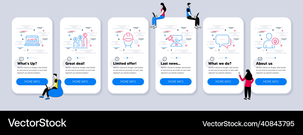 Business icons set included icon as web analytics Vector Image