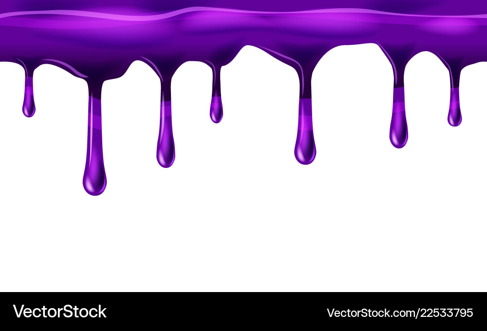 Dripping seamless purple dripps liquid drop and Vector Image