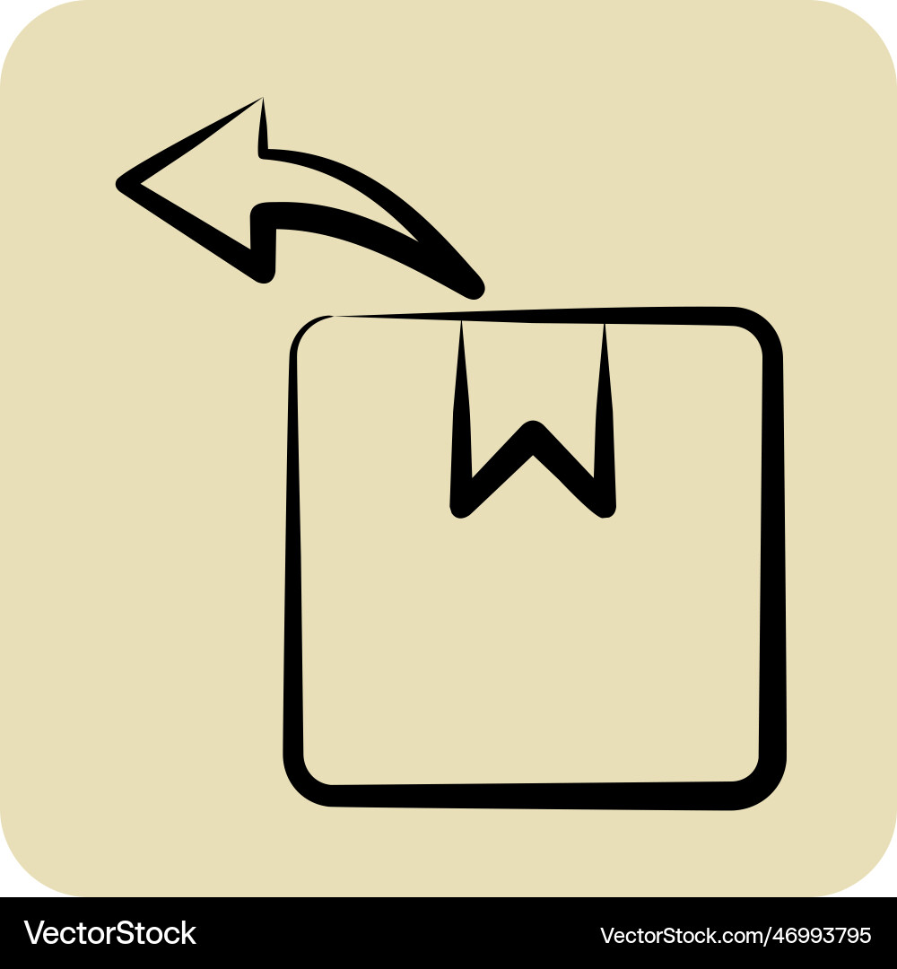 Icon returns related to black friday symbol glyph Vector Image