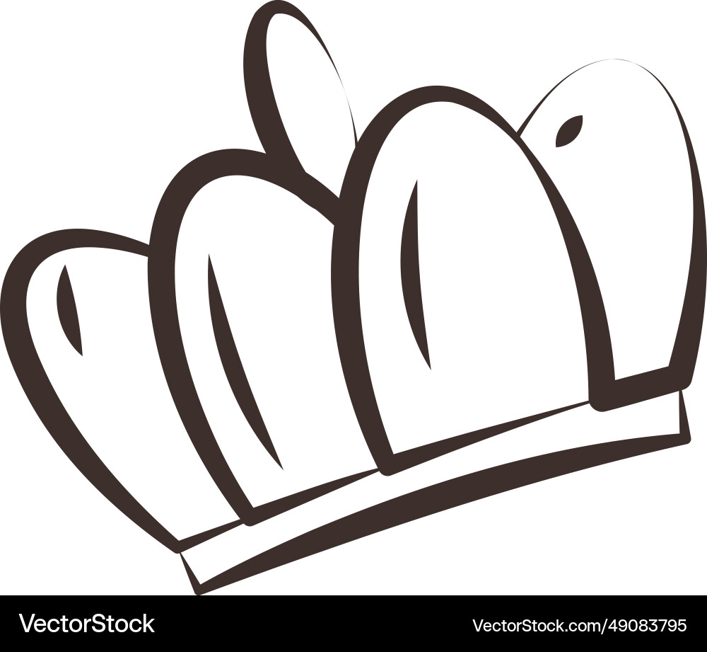 Isolated hand drawn royalty crown icon Royalty Free Vector