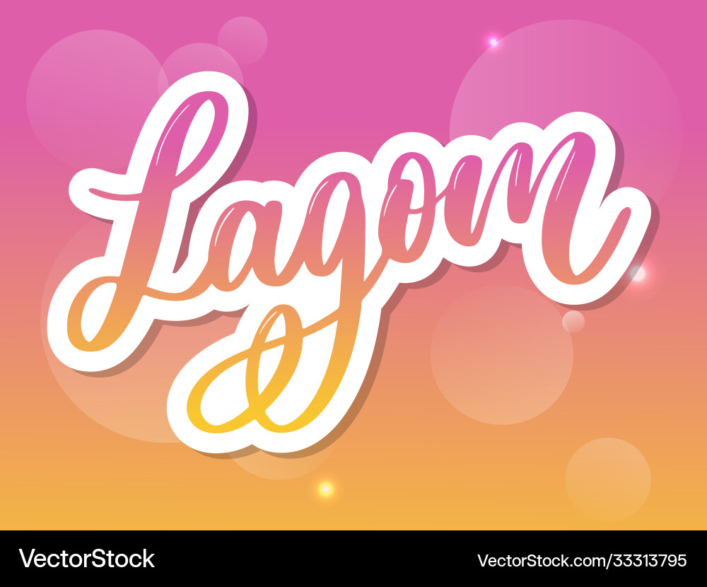 Lagom meaning inspirational handwritten text Vector Image