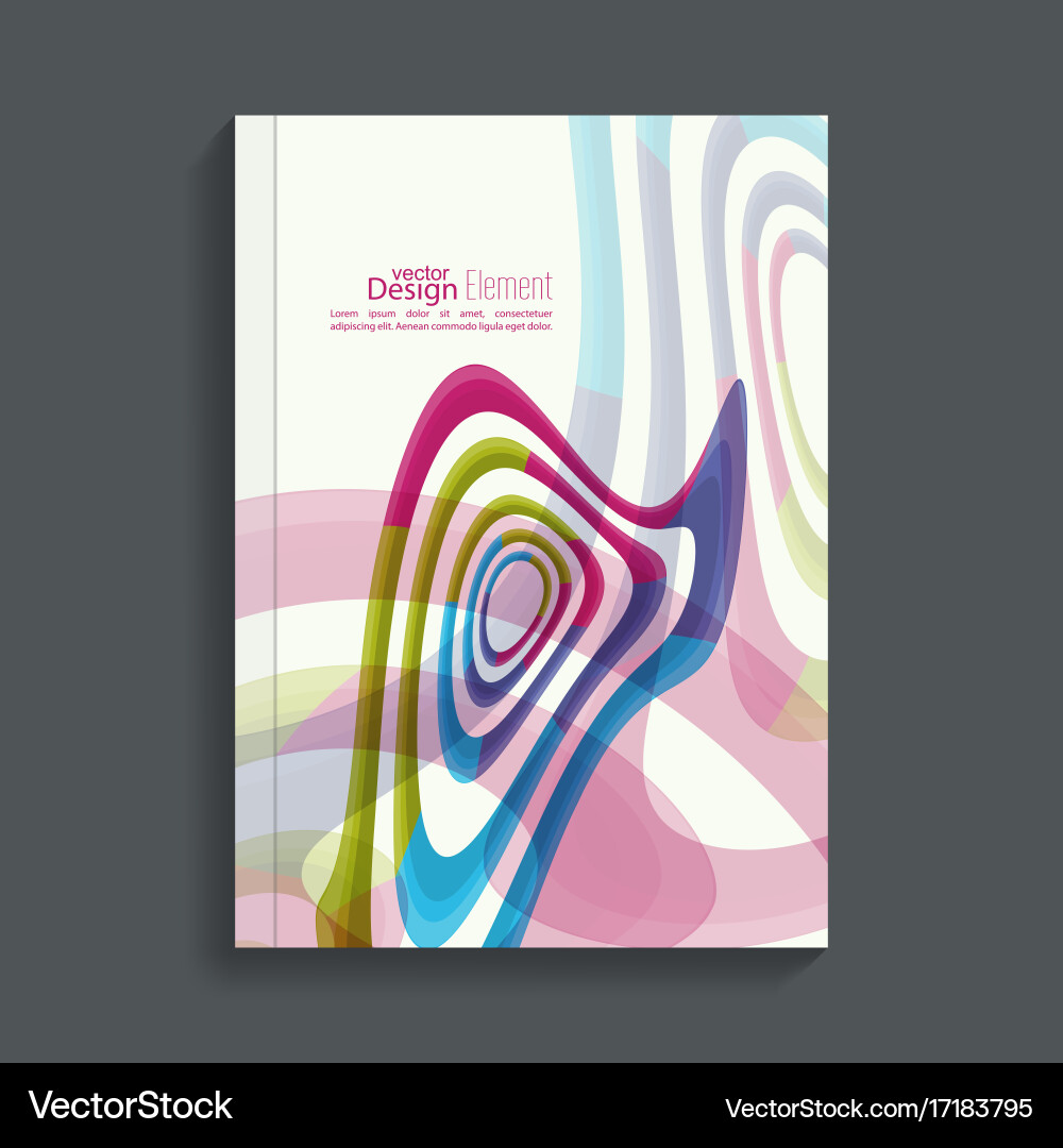 Magazine cover with colored crystals Royalty Free Vector