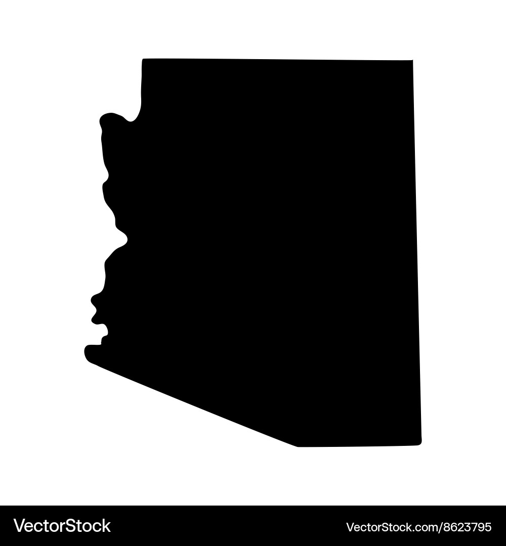 Map of the us state arizona Royalty Free Vector Image