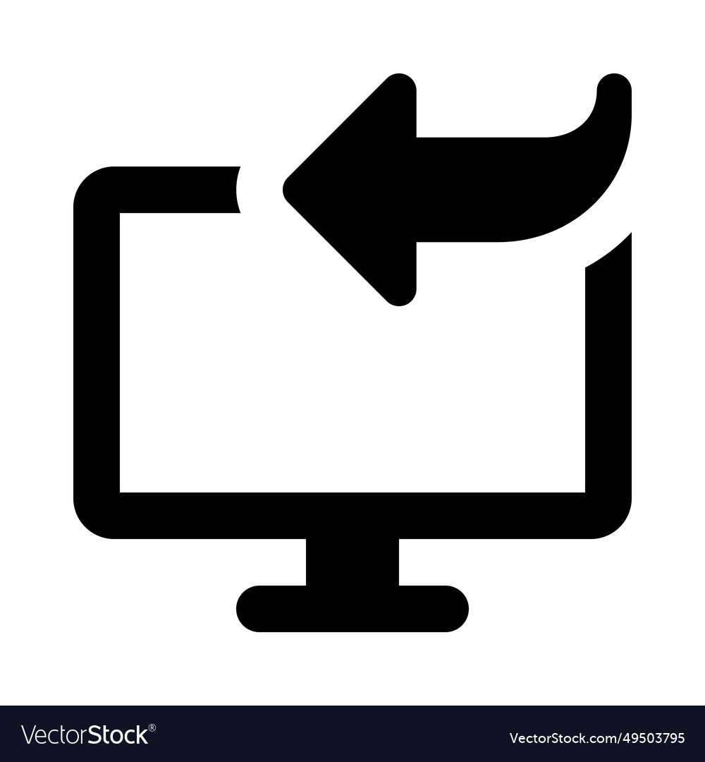 Monitor responds to inputs or user commands Vector Image