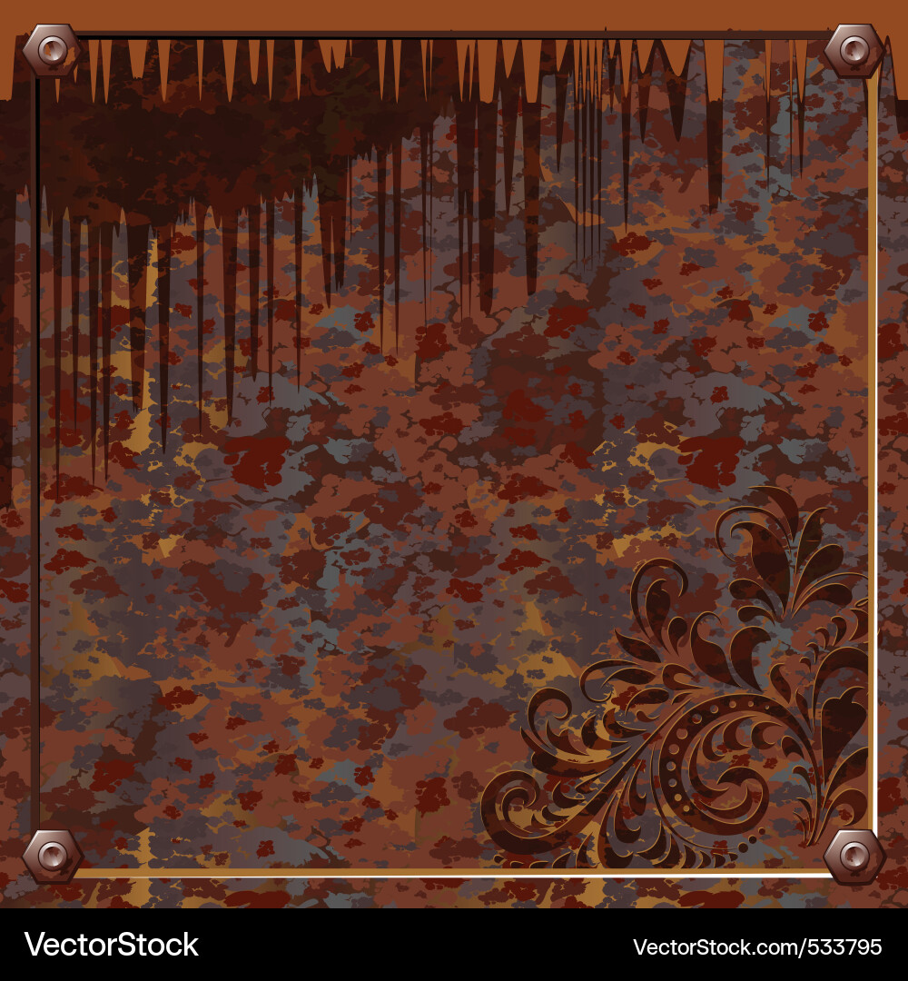 Plate of rusty metal Royalty Free Vector Image