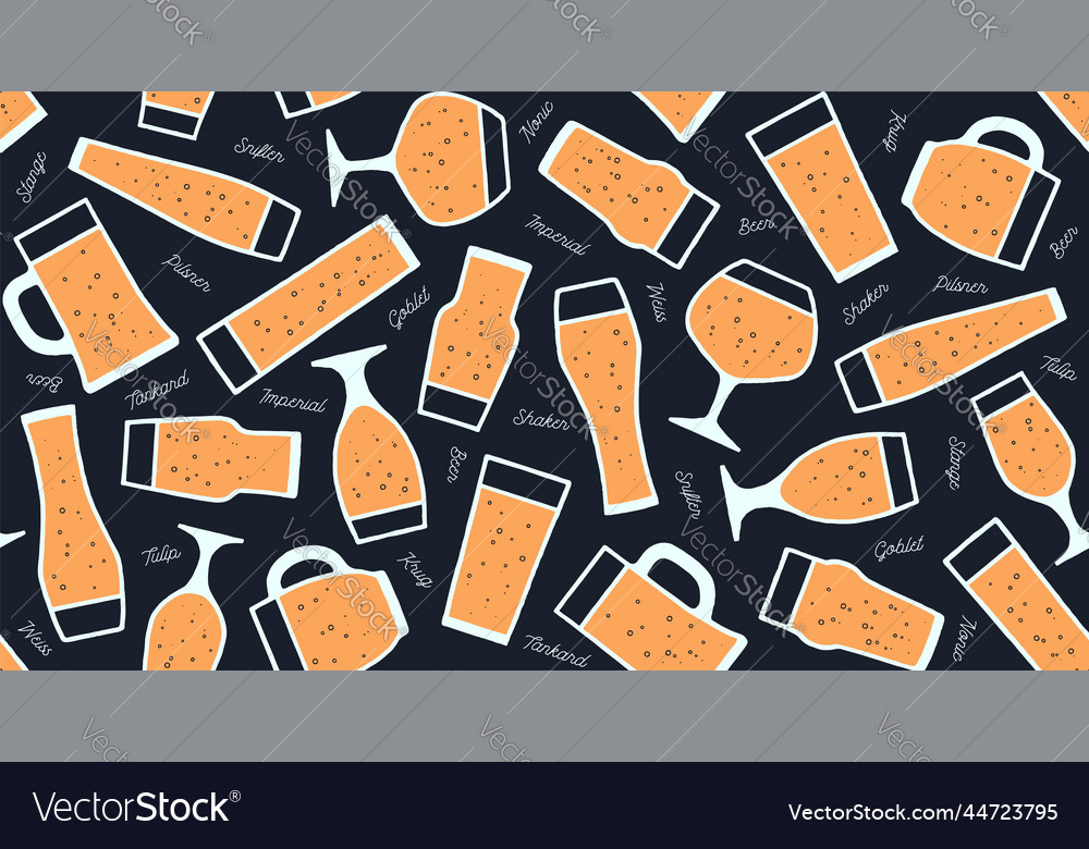 Seamless pattern beer placemat Royalty Free Vector Image Seamless pattern beer placemat Royalty Free Vector Image