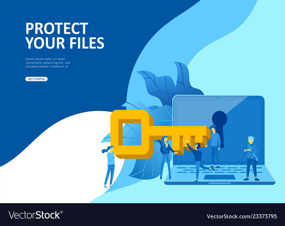 Set landing page template people business Vector Image
