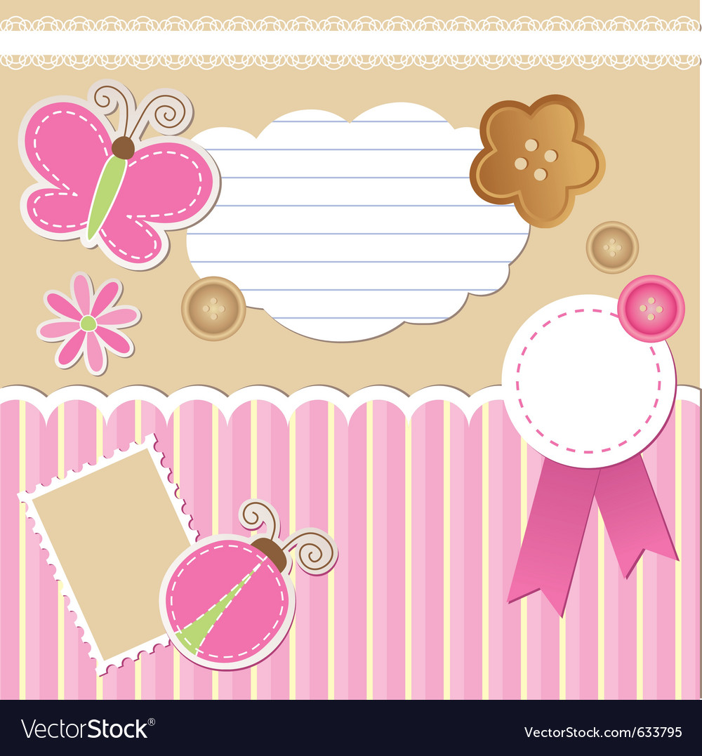 Set scrapbook elements Royalty Free Vector Image