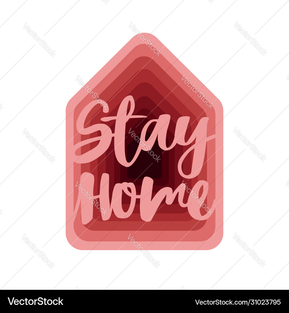 Stay home isolation at to prevent virus Royalty Free Vector